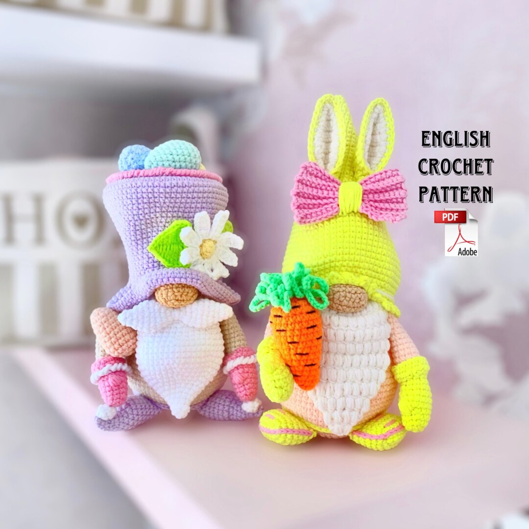 Easter Gnomes Crochet Patterns, Amigurumi Easter Eggs Pattern, Crochet ...