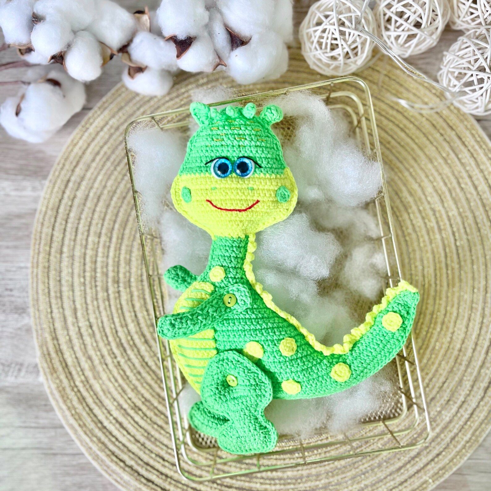 Crochet Snuggler Dinosaur Pattern Amigurumi Dinosaur Toy Crochet Rag ...