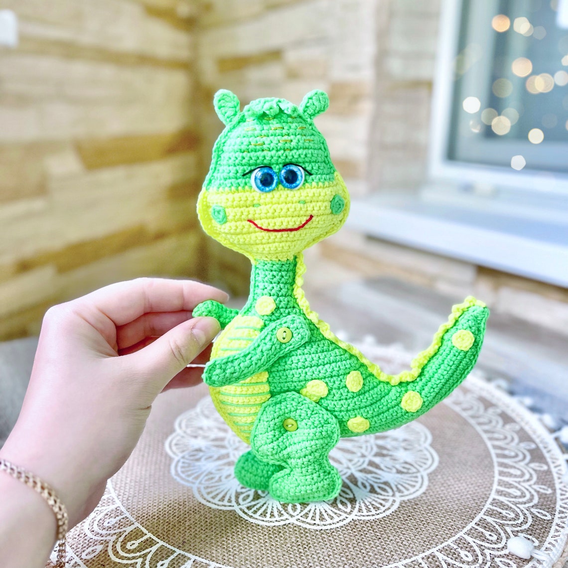 Crochet Snuggler Dinosaur Pattern Amigurumi Dinosaur Toy Crochet Rag ...