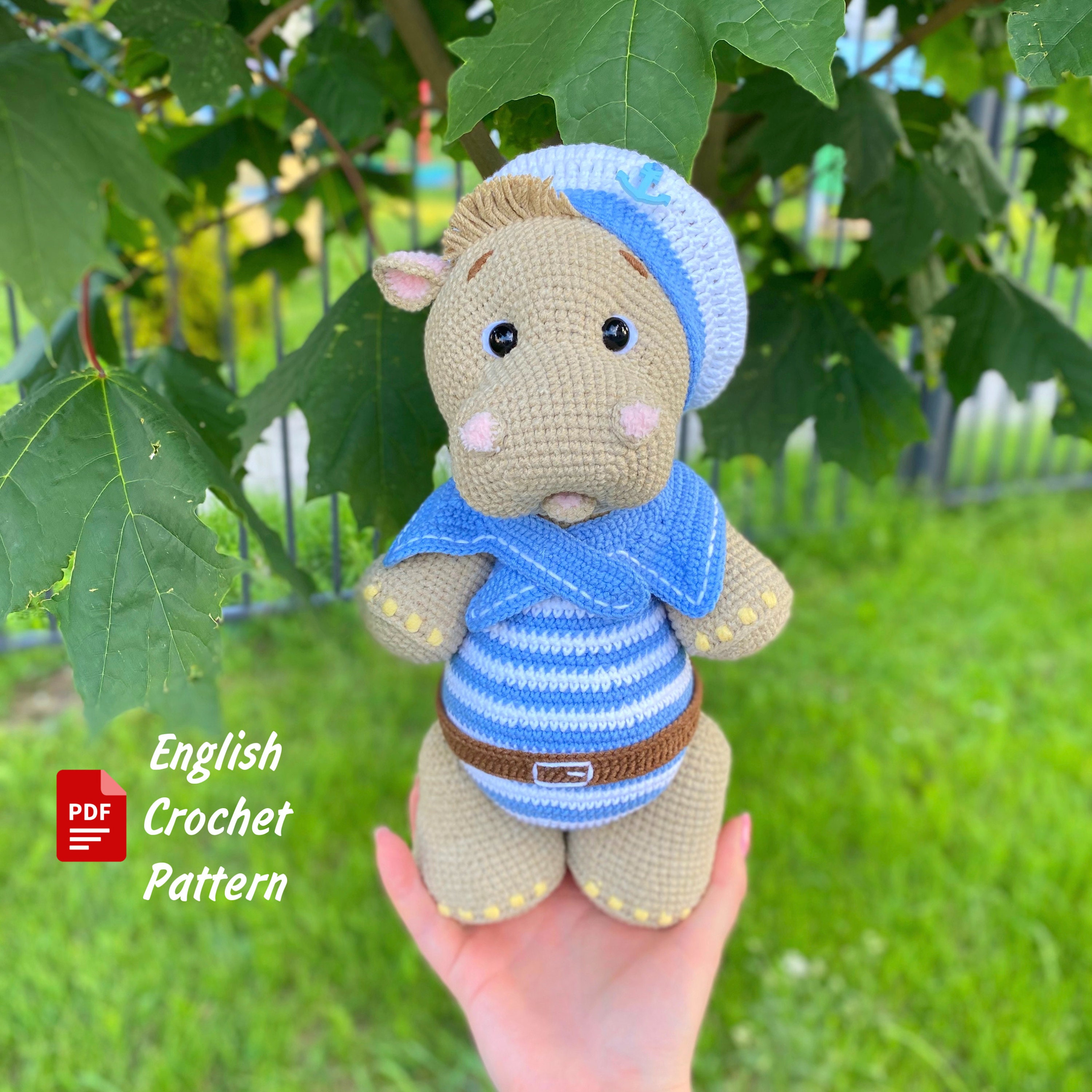 Crochet Hippo Pattern Amigurumi Hippo Pattern Crocheted Lovely Pattern ...