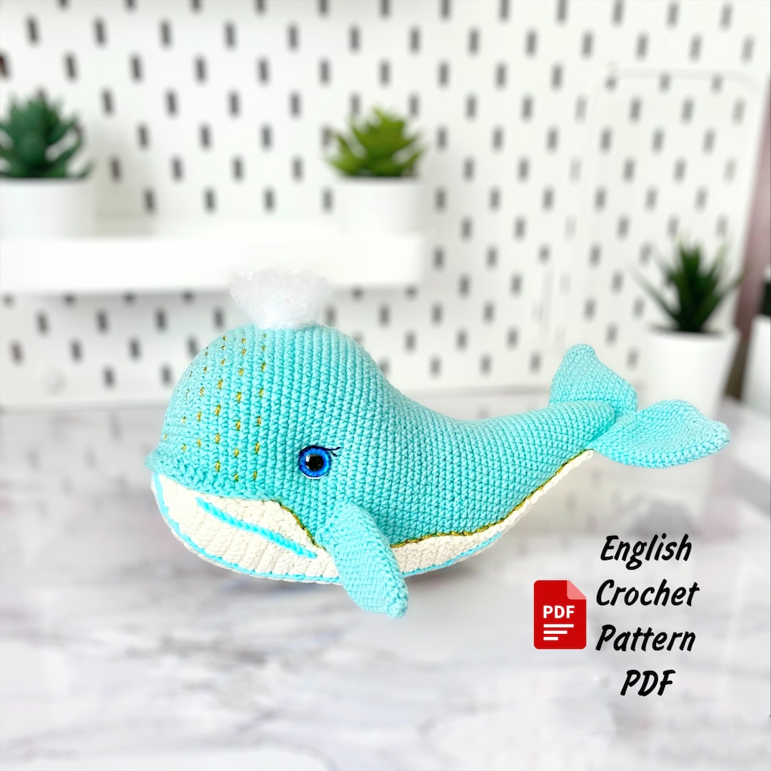 Crochet Pattern Whale, Amigurumi Whale Toy, Sea Animals Crochet Pattern ...