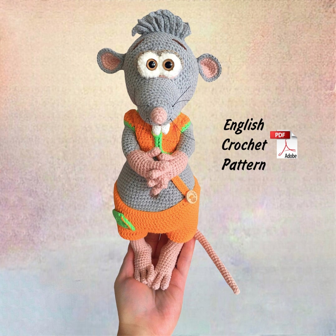 Crochet Mouse Pattern - Amigurumi Mouse - Funny Mouse Pattern - Crochet ...