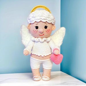 Crochet Christmas Angel Pattern, Amigurumi Doll Pattern, Cupid Crochet ...