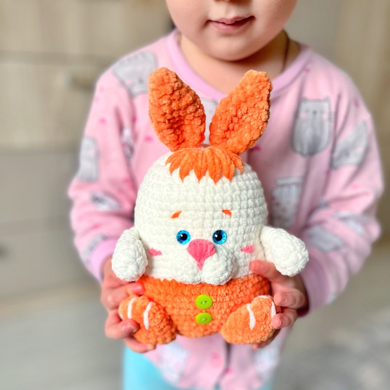 Crochet Plush Bunny Toy Pattern: Amigurumi Easter Rabbit (PDF Pattern ...