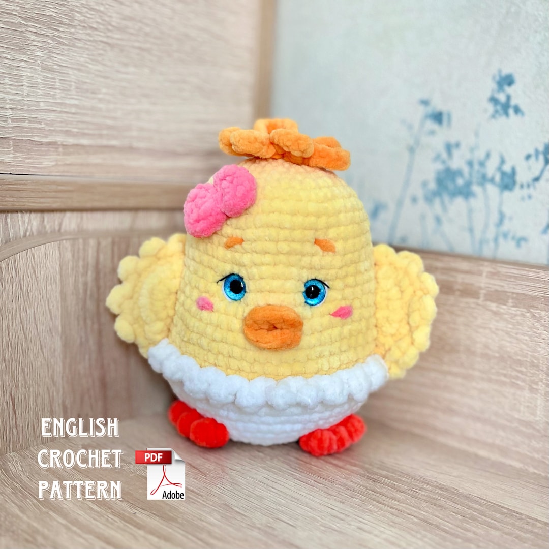 Crochet Easter Chicken Pattern, Amigurumi Easter Chick Pattern, Crochet Chicken Tutorial ...