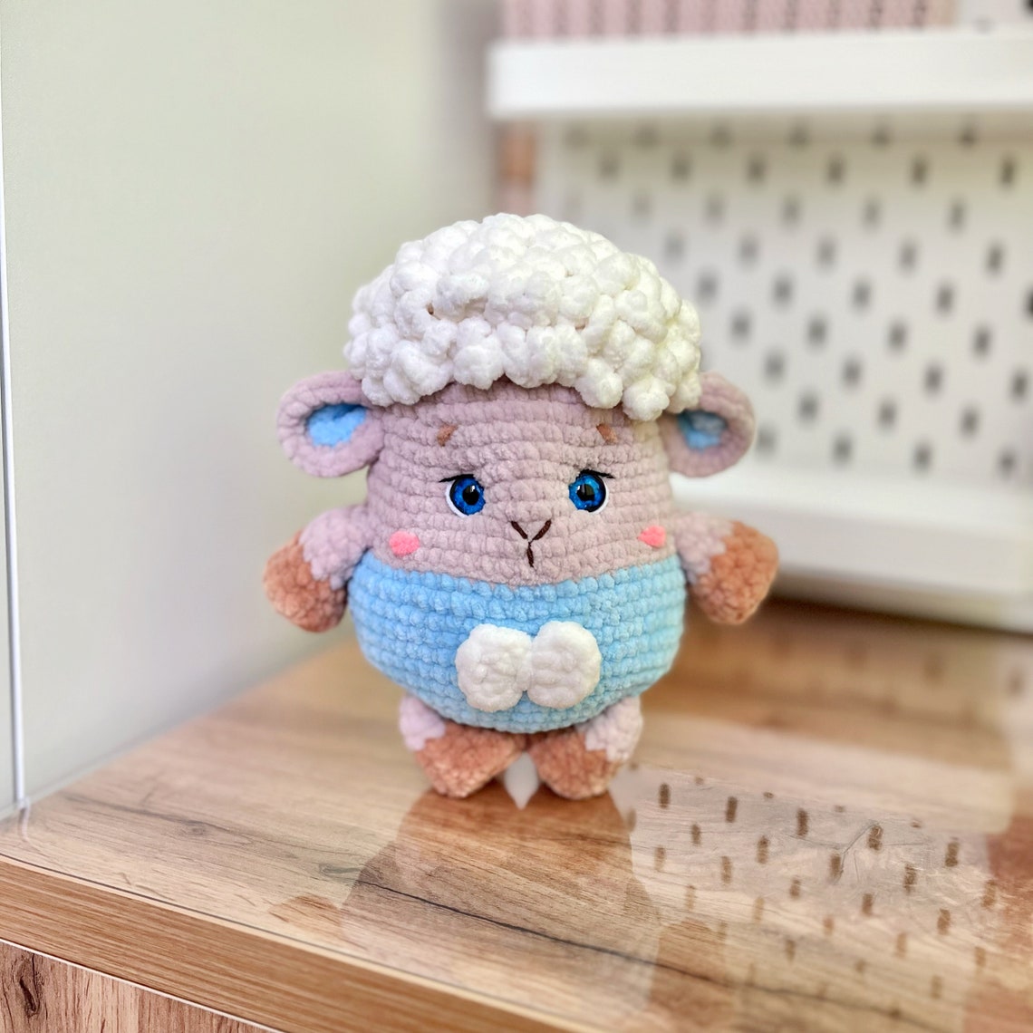 Crochet Plush Lamb Toy Pattern, Amigurumi Easter Lamb Pattern, Crochet ...