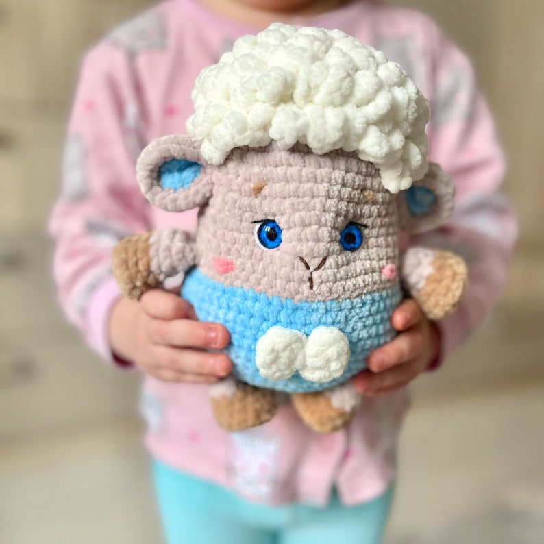 Crochet Plush Lamb Toy Pattern, Amigurumi Easter Lamb Pattern, Crochet ...