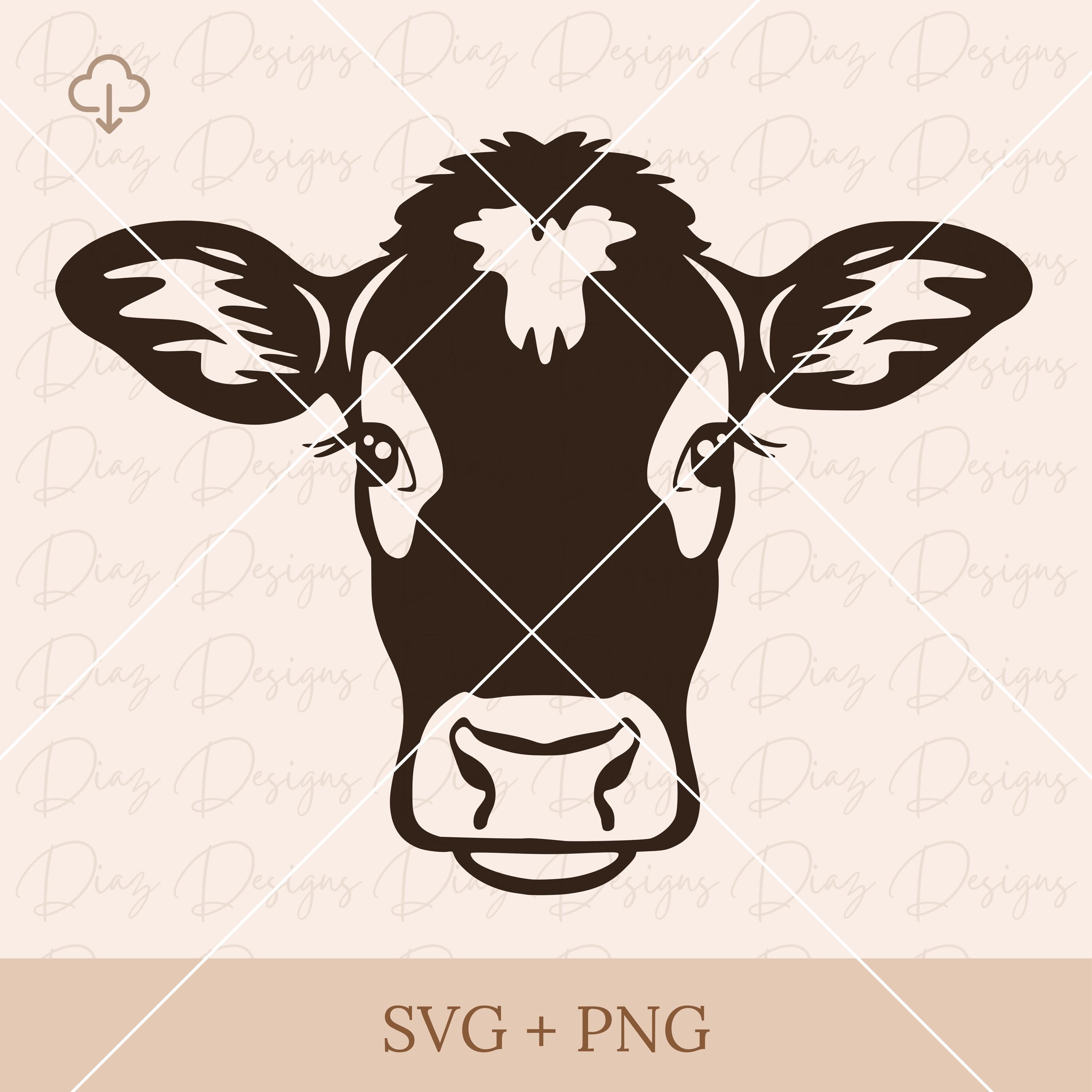 Baby Cow Face Svg, Cow Head Clipart, Cute Cow Cricut, Cow Heifer Png ...