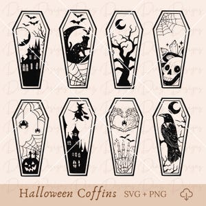 Halloween Coffin Svg, Coffin Png, Spooky Coffin Clipart, Halloween ...