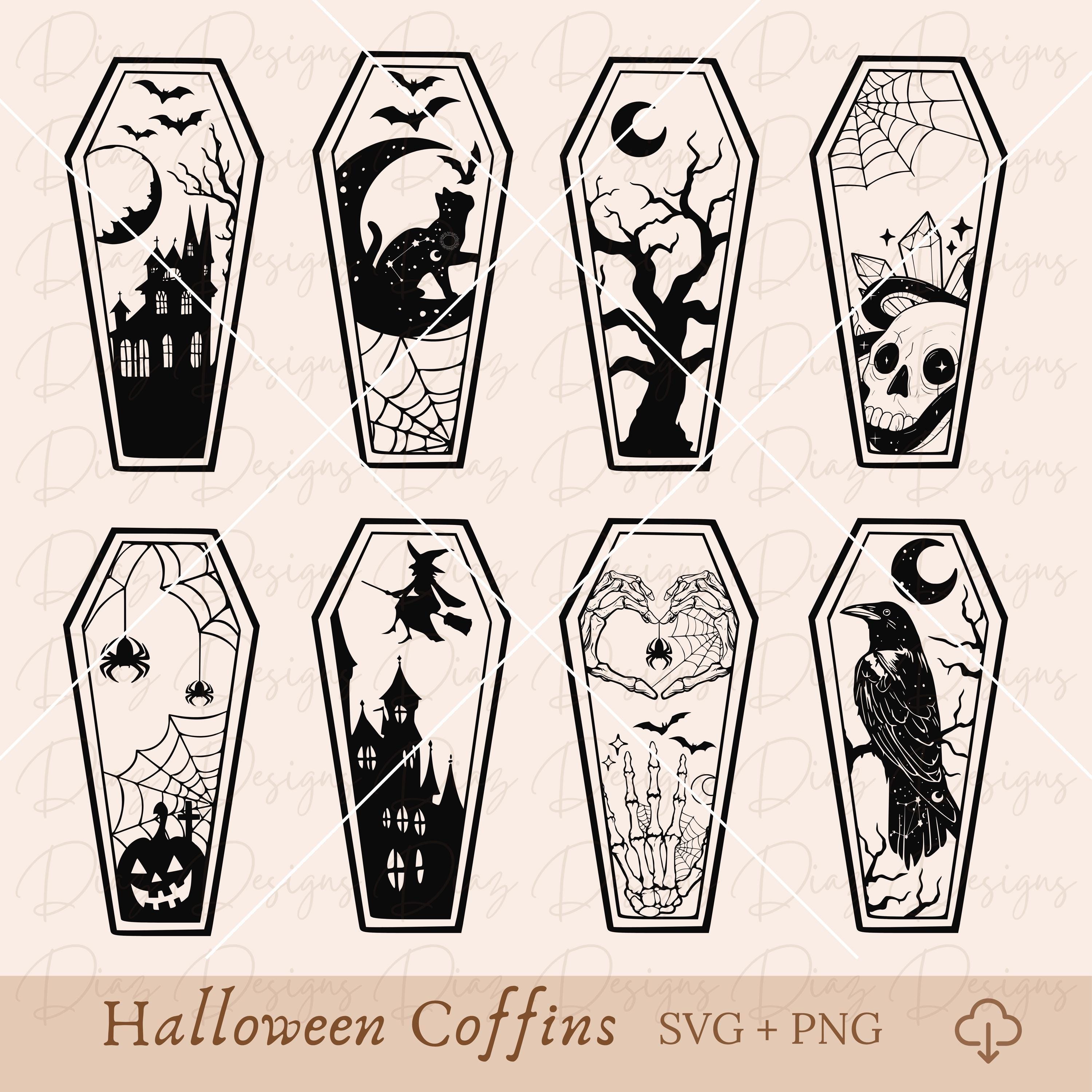 Halloween Coffin Svg, Coffin Png, Spooky Coffin Clipart, Halloween ...