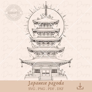 Japanese Pagoda Svg, Pagoda Clipart, Japan Pagoda Cut File, Japanese ...