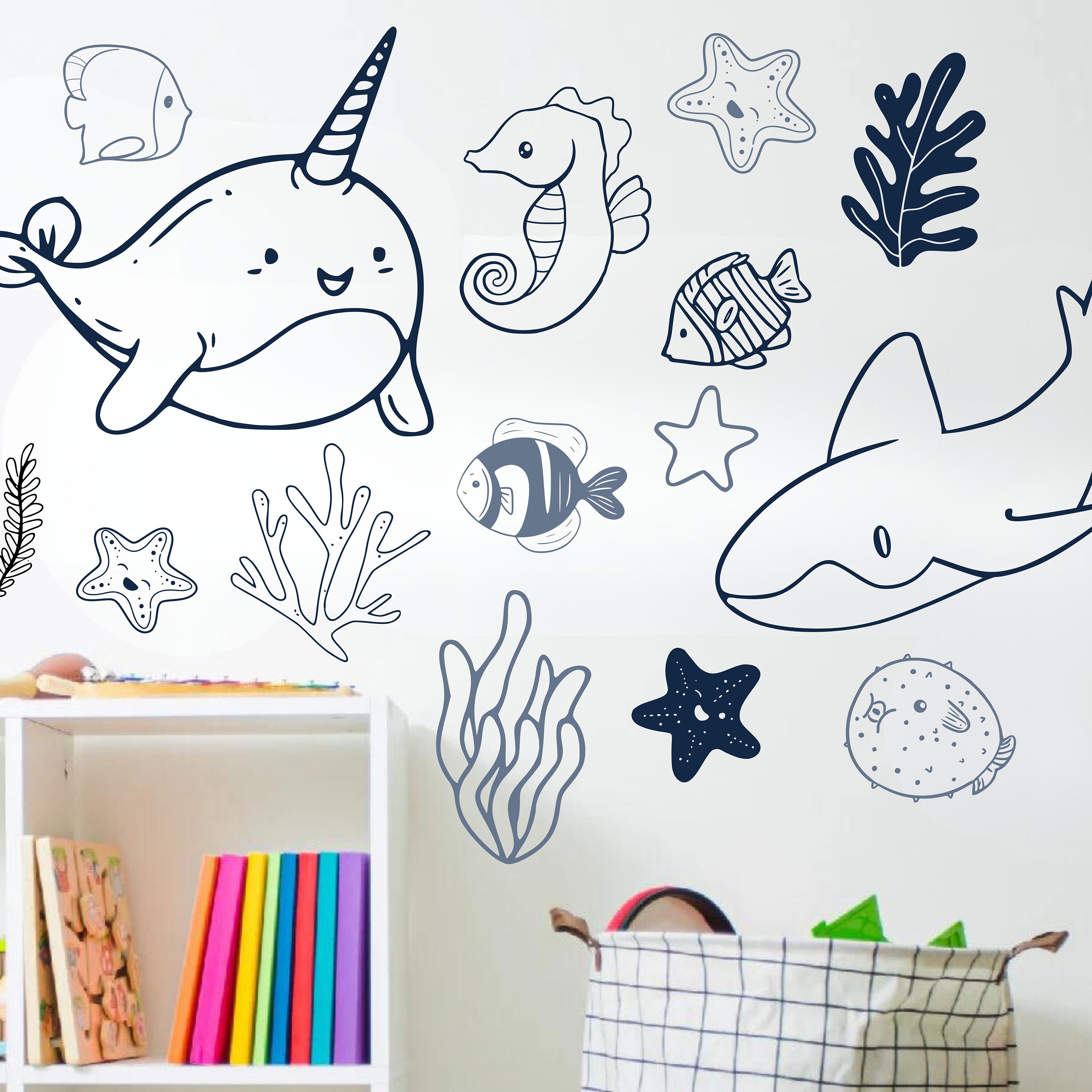 Sea Animals Bundle Svg, Ocean Bundle Svg, Ocean Life Svg, Ocean Animals ...