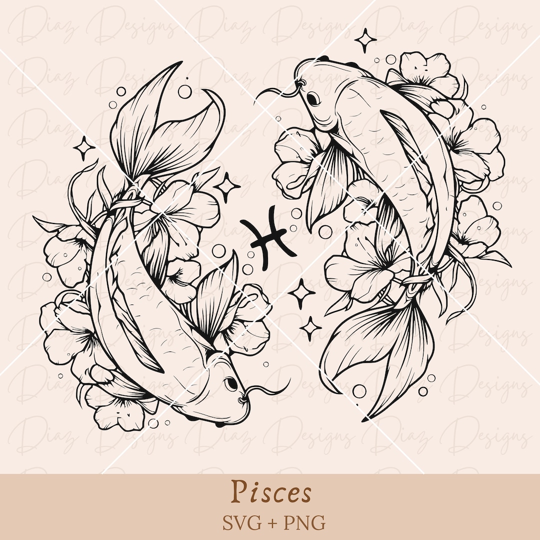 Zodiac Sign Pisces Svg, Horoscope Pisces Svg, Horoscope Svg Files ...