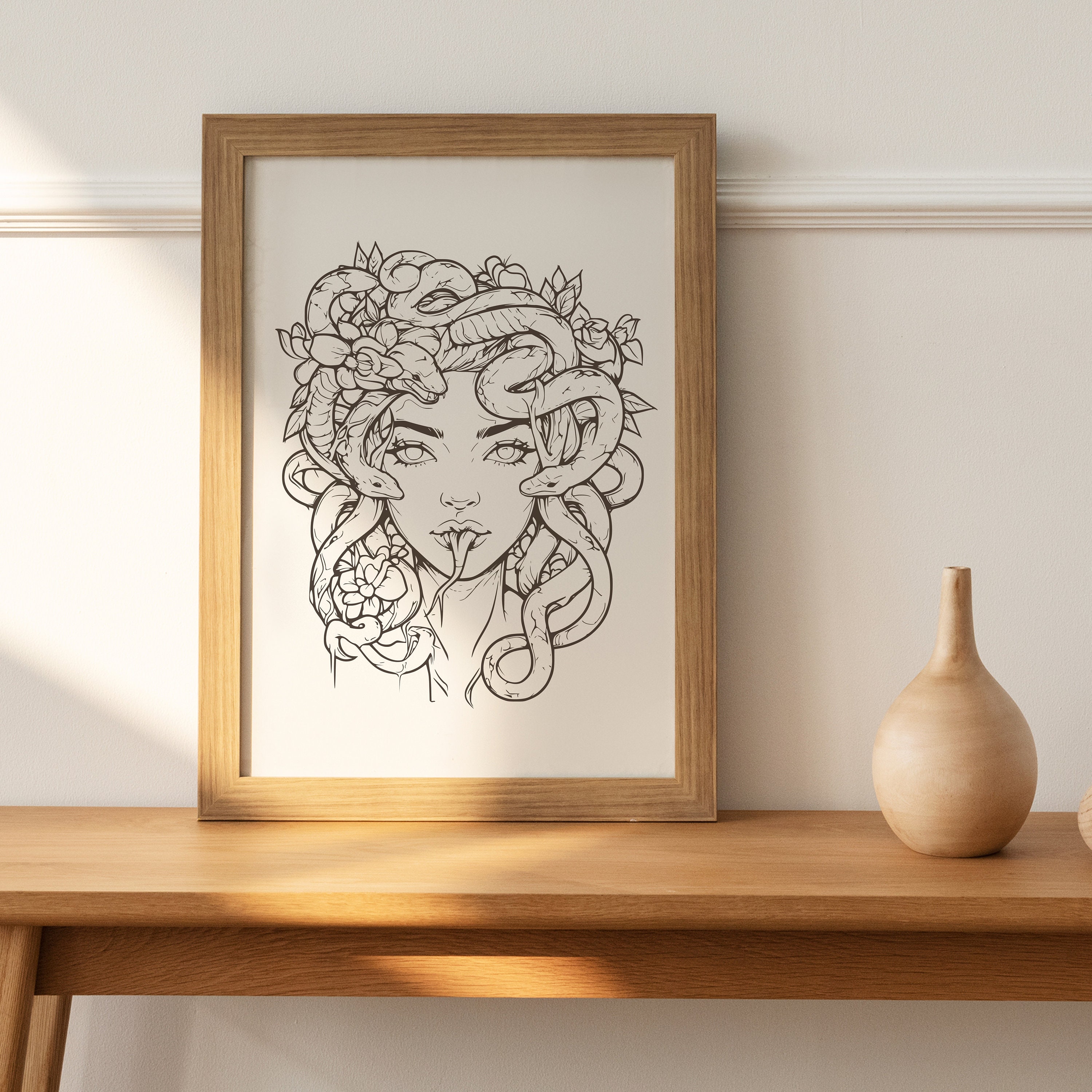Medusa Svg, Medusa Tattoo Svg, Medusa Vector, Medusa Cut File, Greek ...