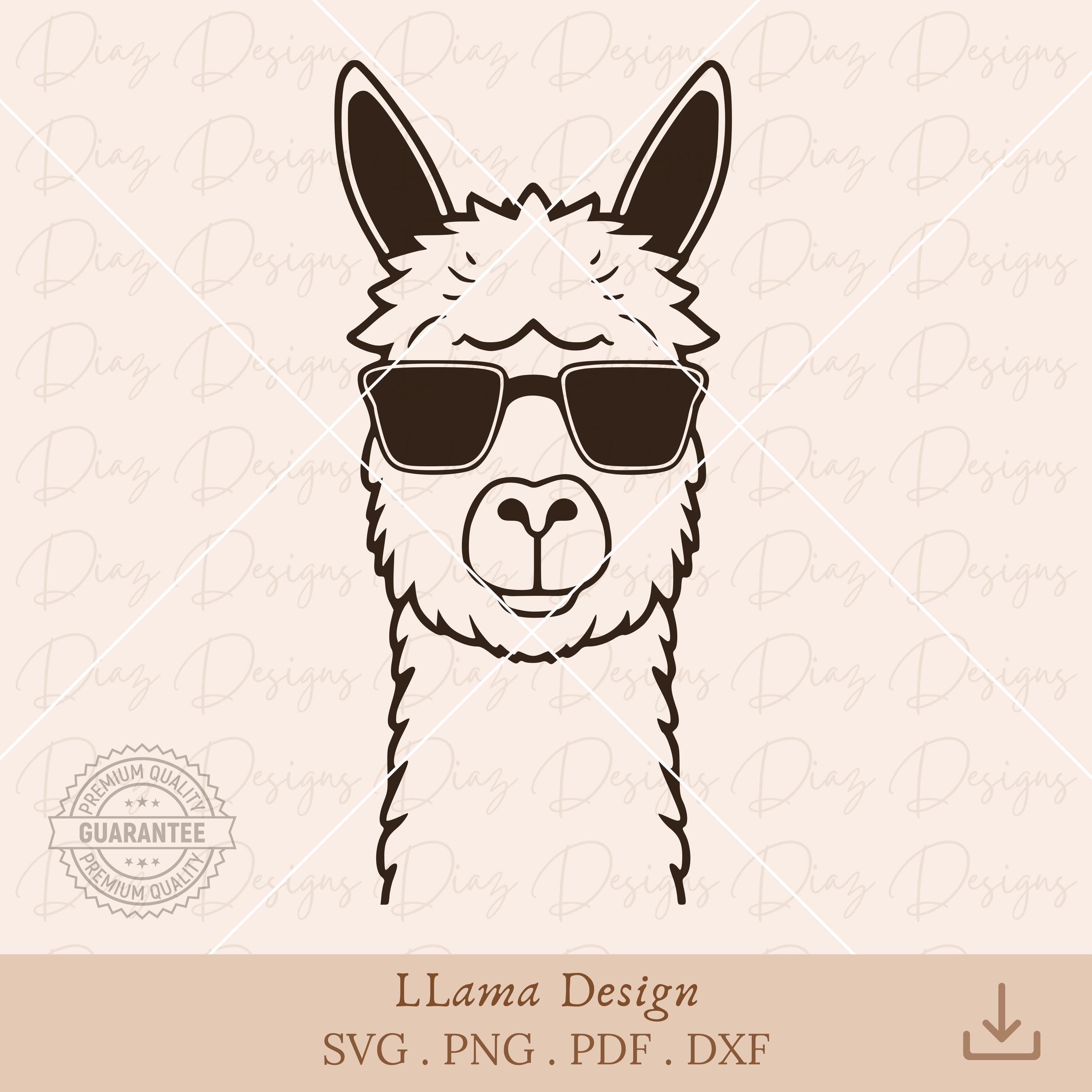 Funny Llama Clipart, Llama Svg, Llama Png, Cute Llama Png, Alpaca Svg ...