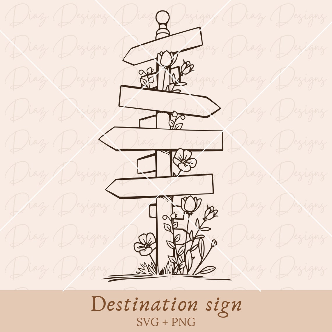 Destination Sign Svg, Road Signs Svg, Direction Sign Clipart, Wood Sign ...