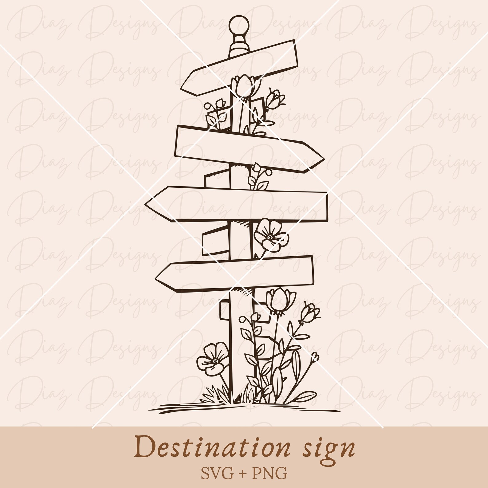 Destination Sign Svg, Road Signs Svg, Direction Sign Clipart, Wood Sign ...