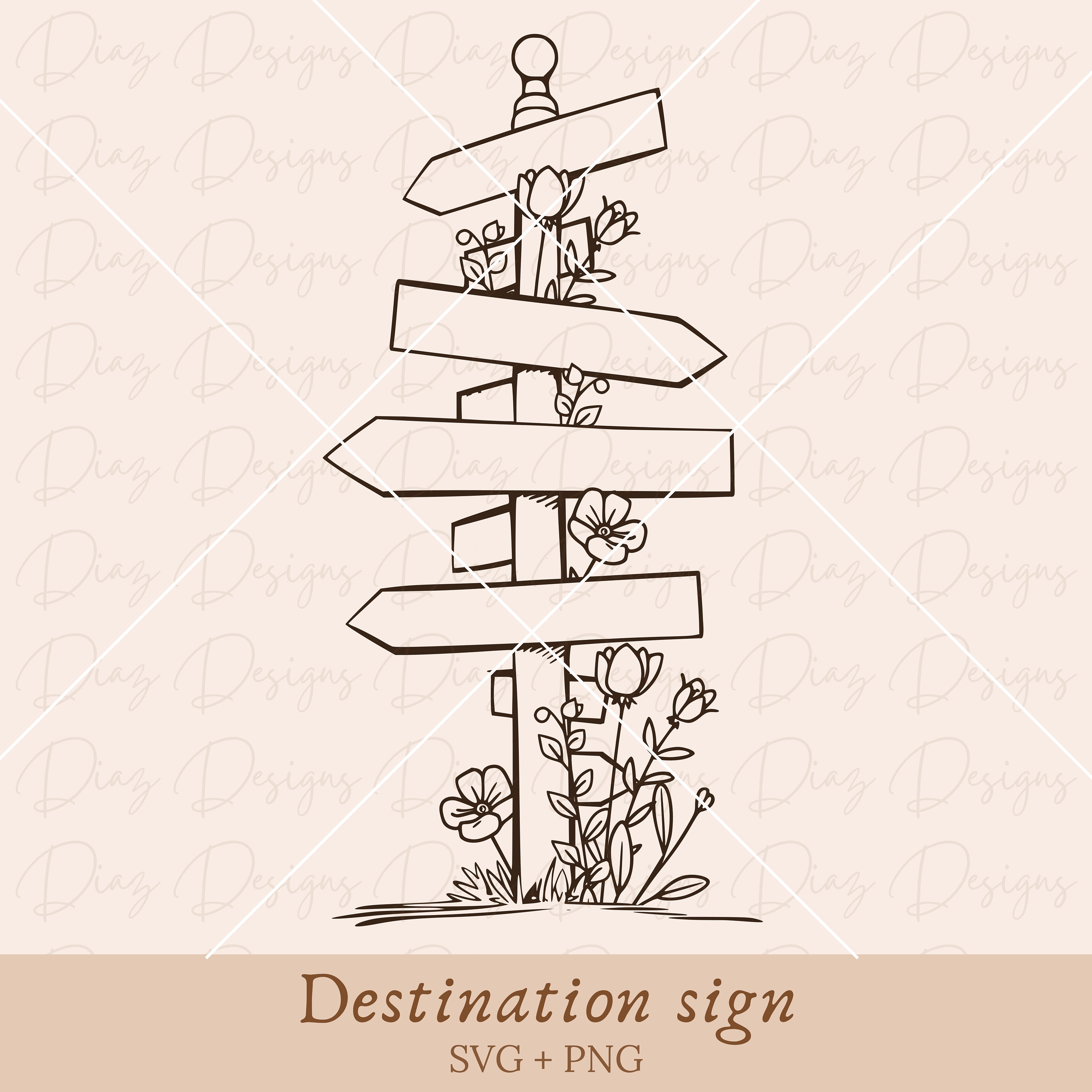 Destination Sign Svg, Road Signs Svg, Direction Sign Clipart, Wood Sign ...