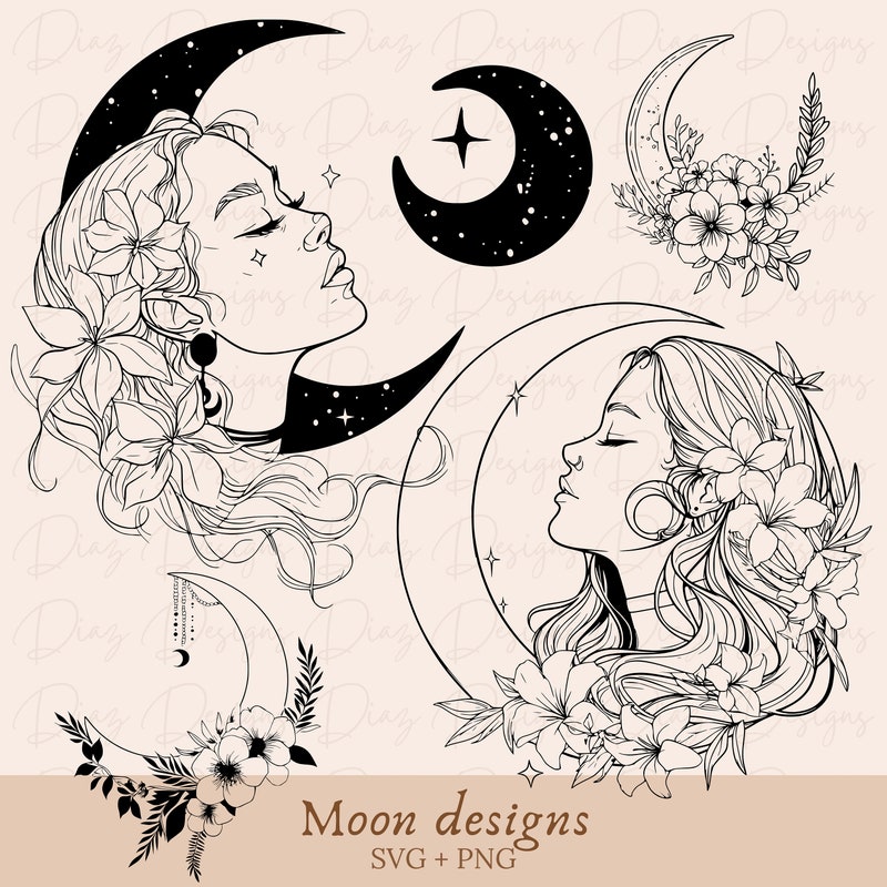 Mooning Girl - Etsy