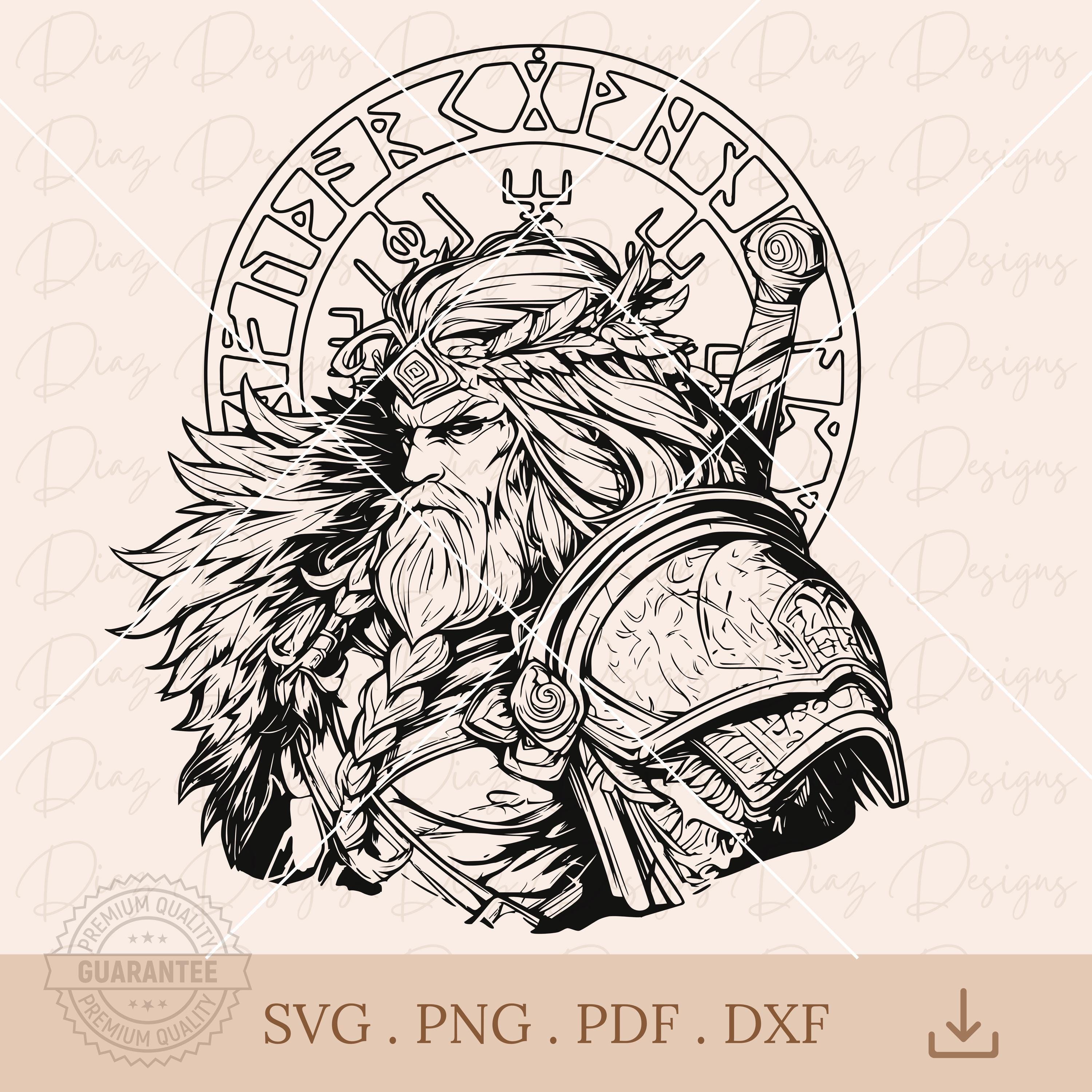 Viking Warrior Svg, Viking Cut File, Nordic Warrior Clipart, Norse ...