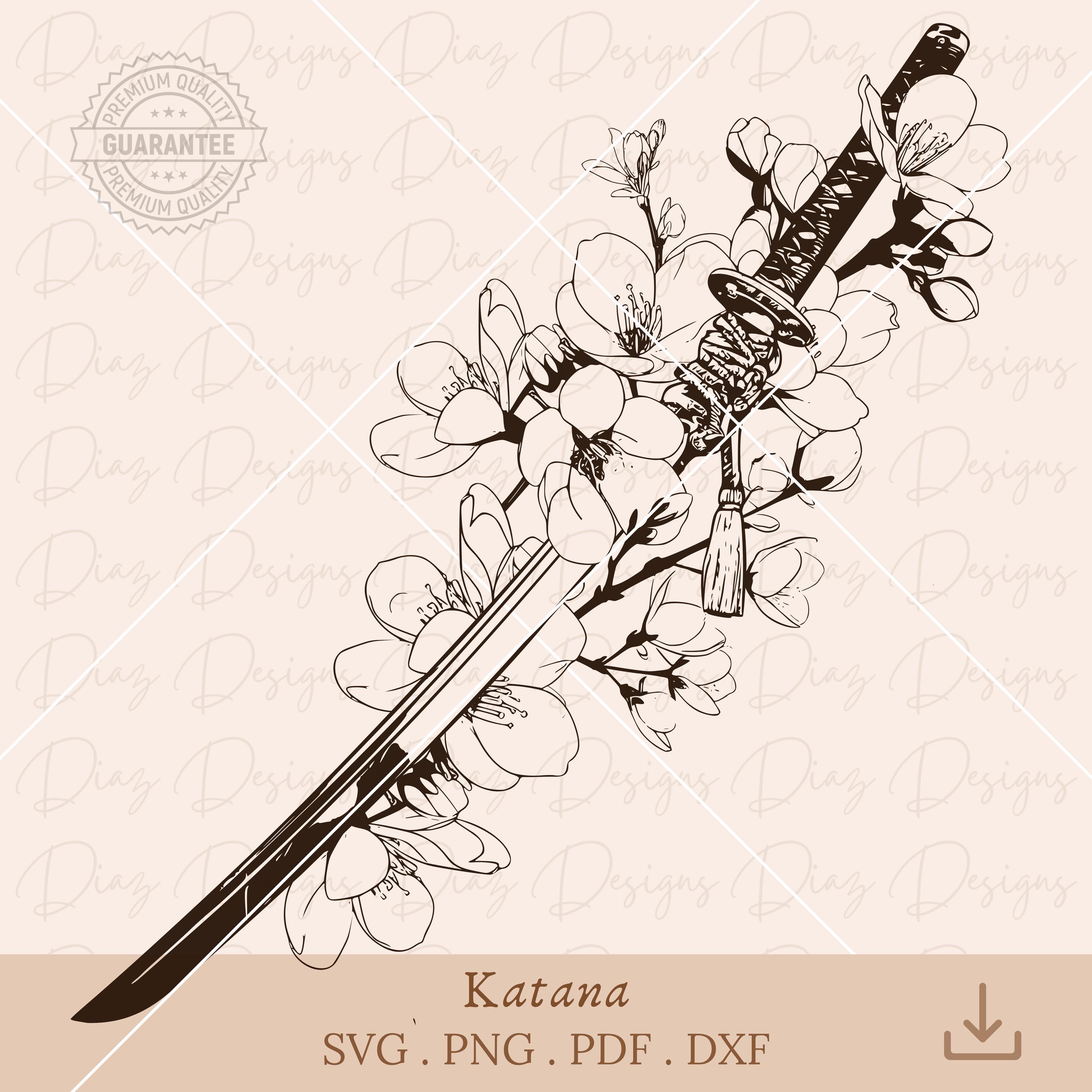Katana Sword Svg, Japanese Samurai Svg, Ninja Sword Svg, Samurai Png ...
