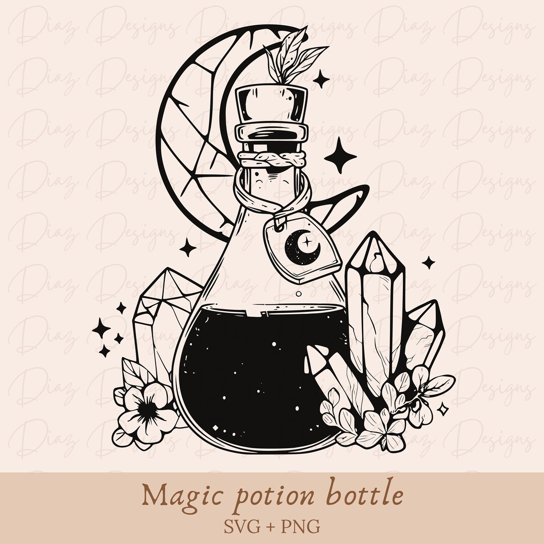 Witch Potions Svg, Witch Potions Png, Magic Potion Png, Witches Bottle ...