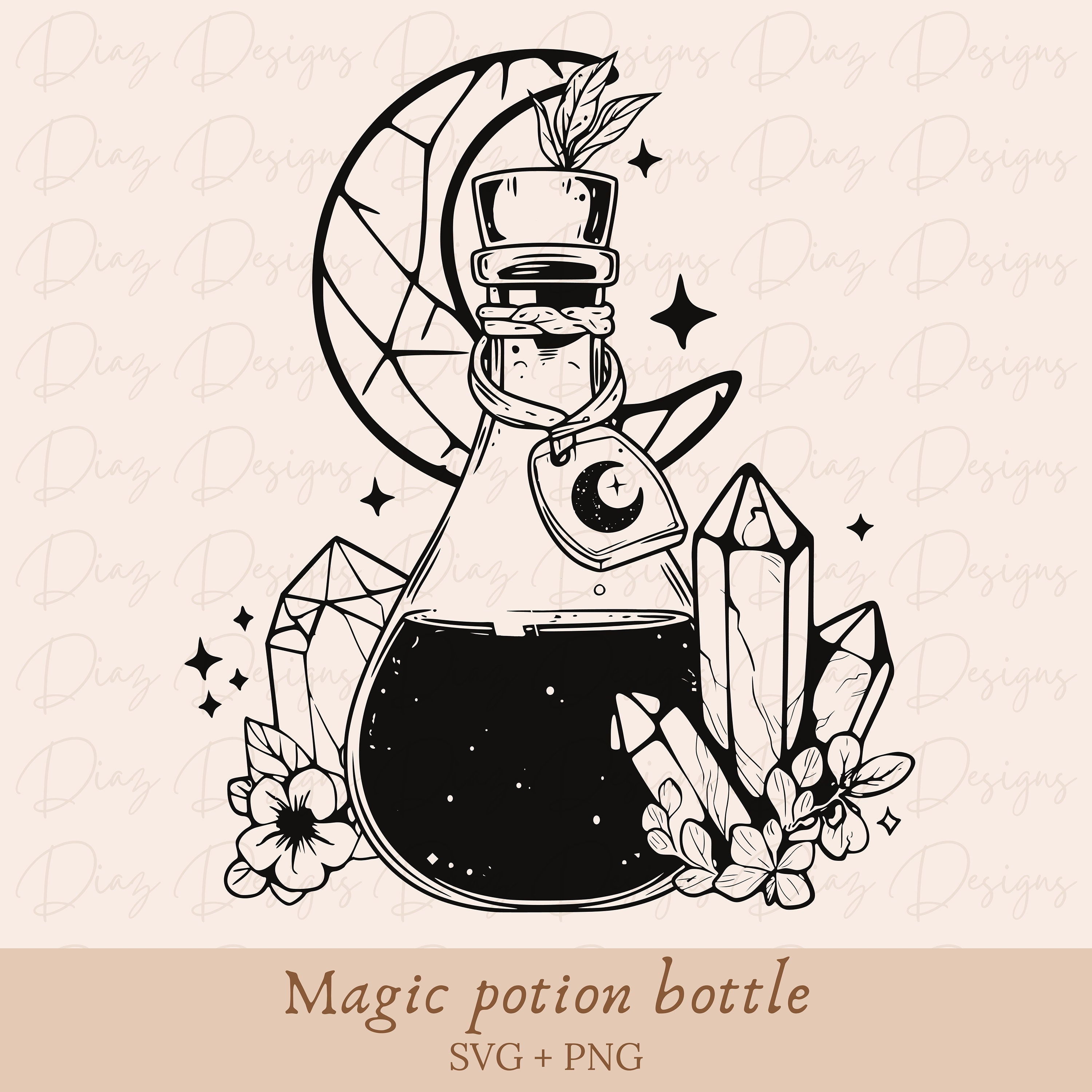 Witch Potions Svg, Witch Potions Png, Magic Potion Png, Witches Bottle ...