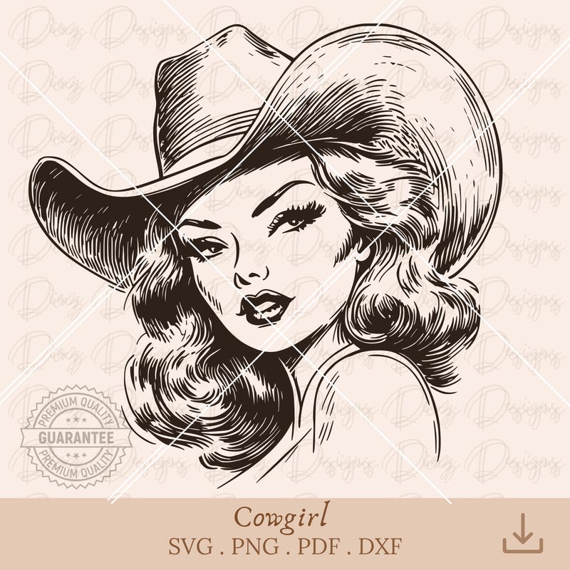 Cowgirl Pin up Tattoo - Etsy