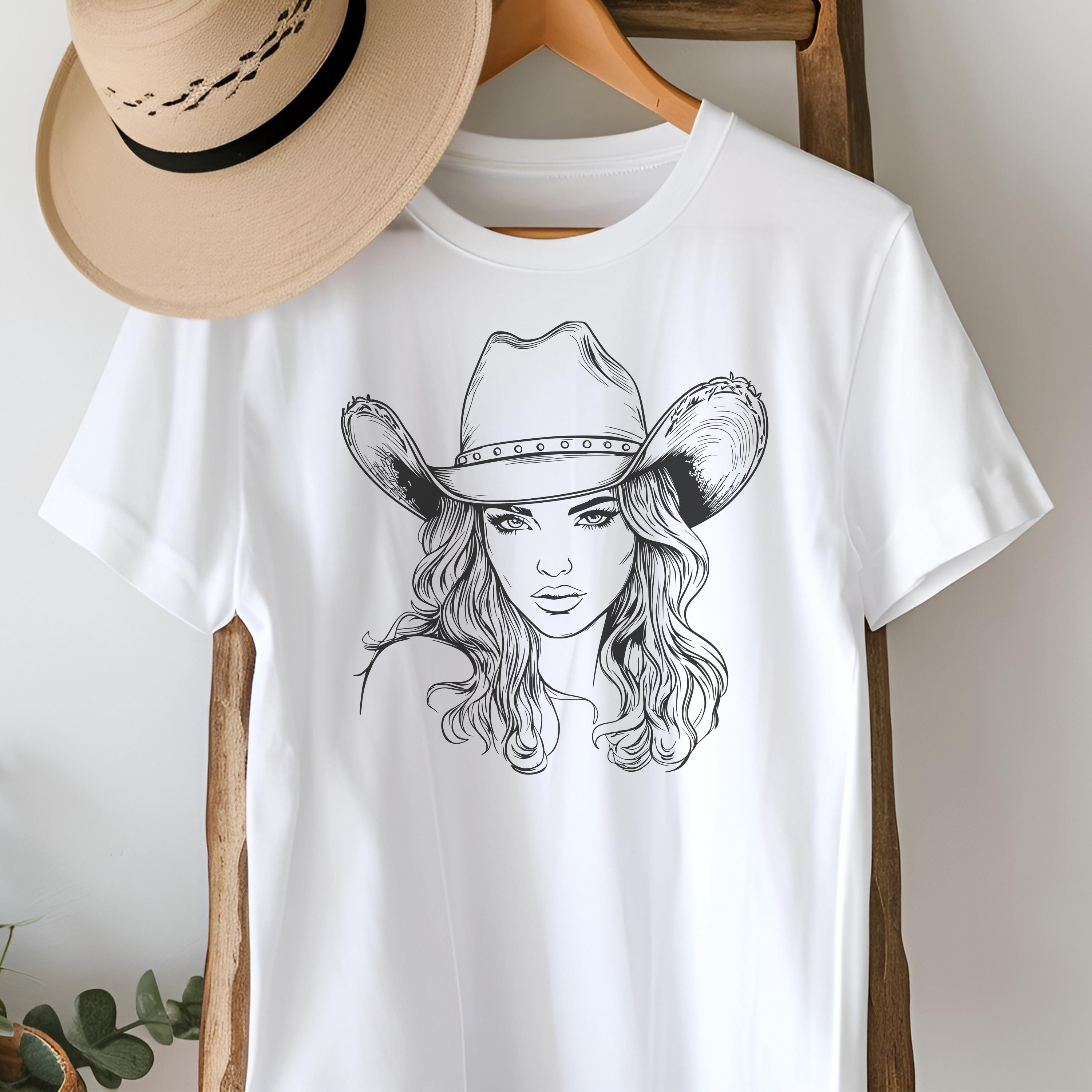 Cowgirl Retro Svg, Pin up Western Png, Beautiful Lady Svg, Vintage ...