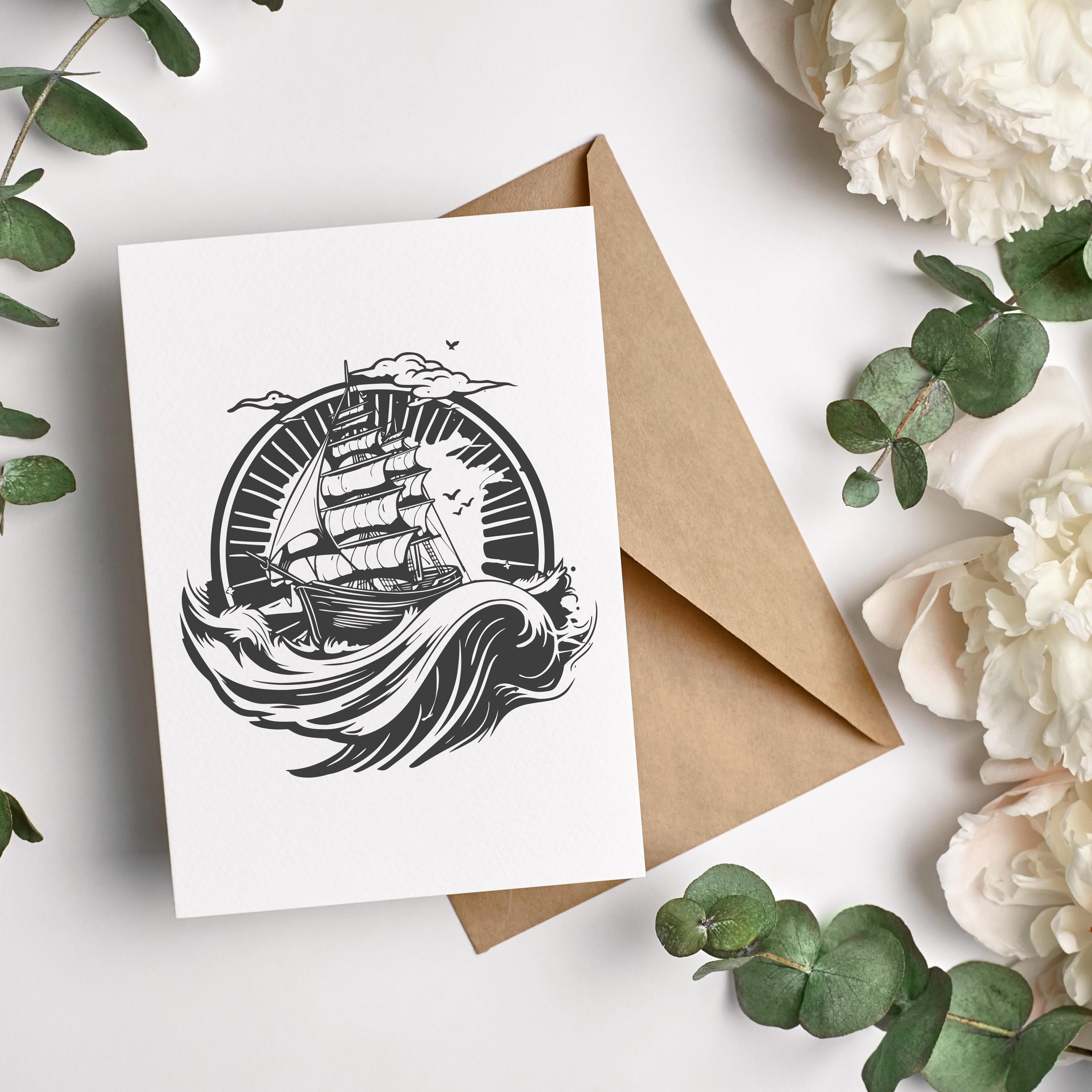 Sail Boat Svg, Pirate Ship Svg, Sea Ship Clipart, Sailing Ships Svg ...