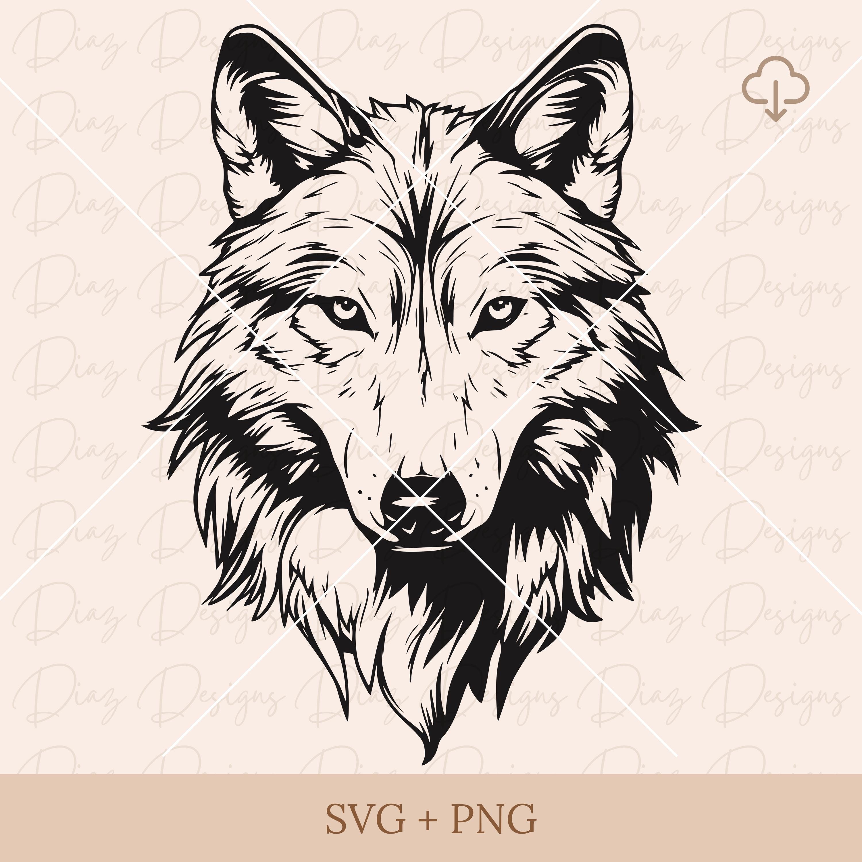 Wolf Face Clipart, Wolf Head Png, Wolf Cricut, Wolf Face Cut File ...