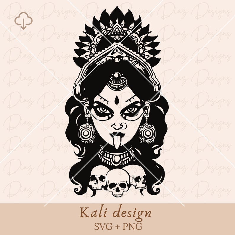 Hindu Goddess Kali Svg, Kalii Tattoo Svg, Hindu Clipart, Kali Cricut, Hinduism Svg, Kali Goddess ...