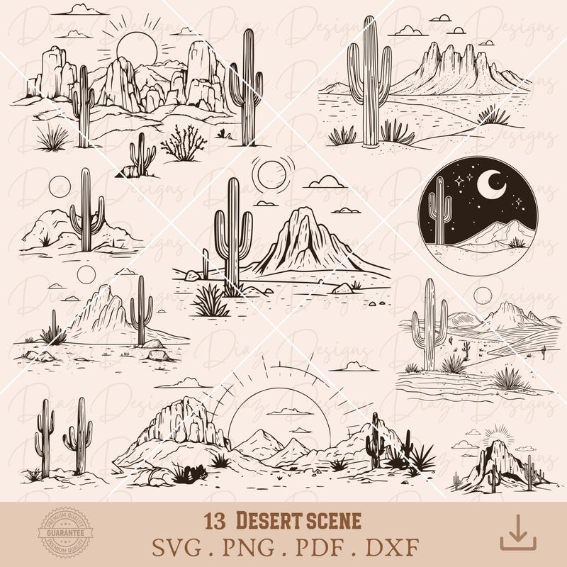 Desert Scene - Etsy