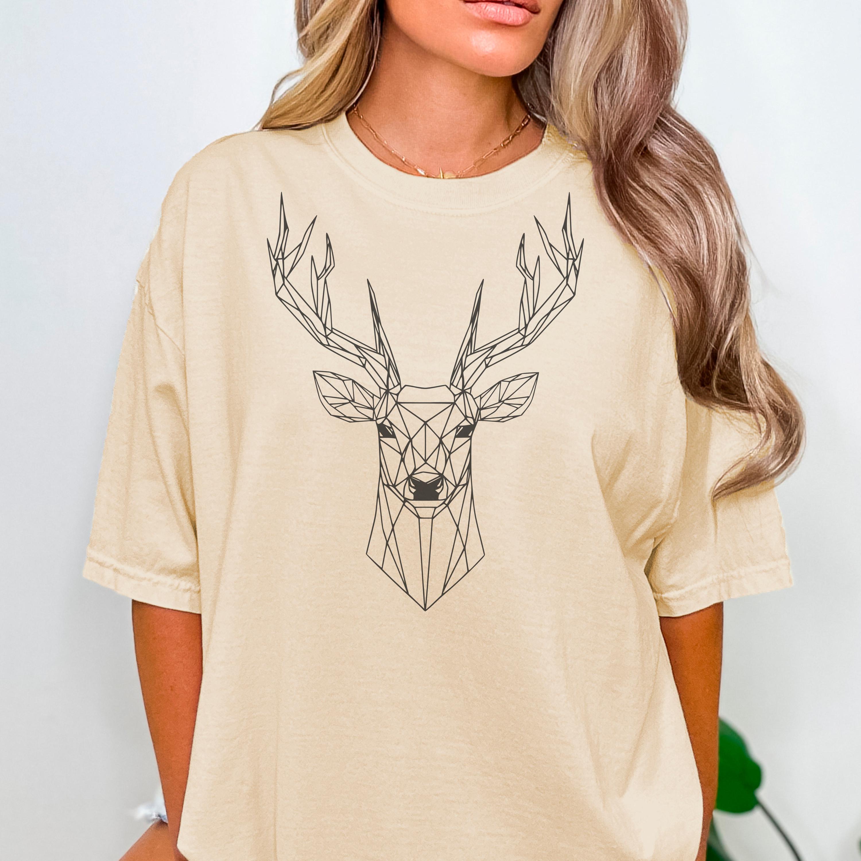 Geometric Deer Svg, Deer Head Png, Deer Polygonal Cricut, Buck Deer Svg ...