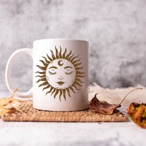 Mystical Sun Face Svg, Celestial Sun Clipart, Boho Sun Cricut ...