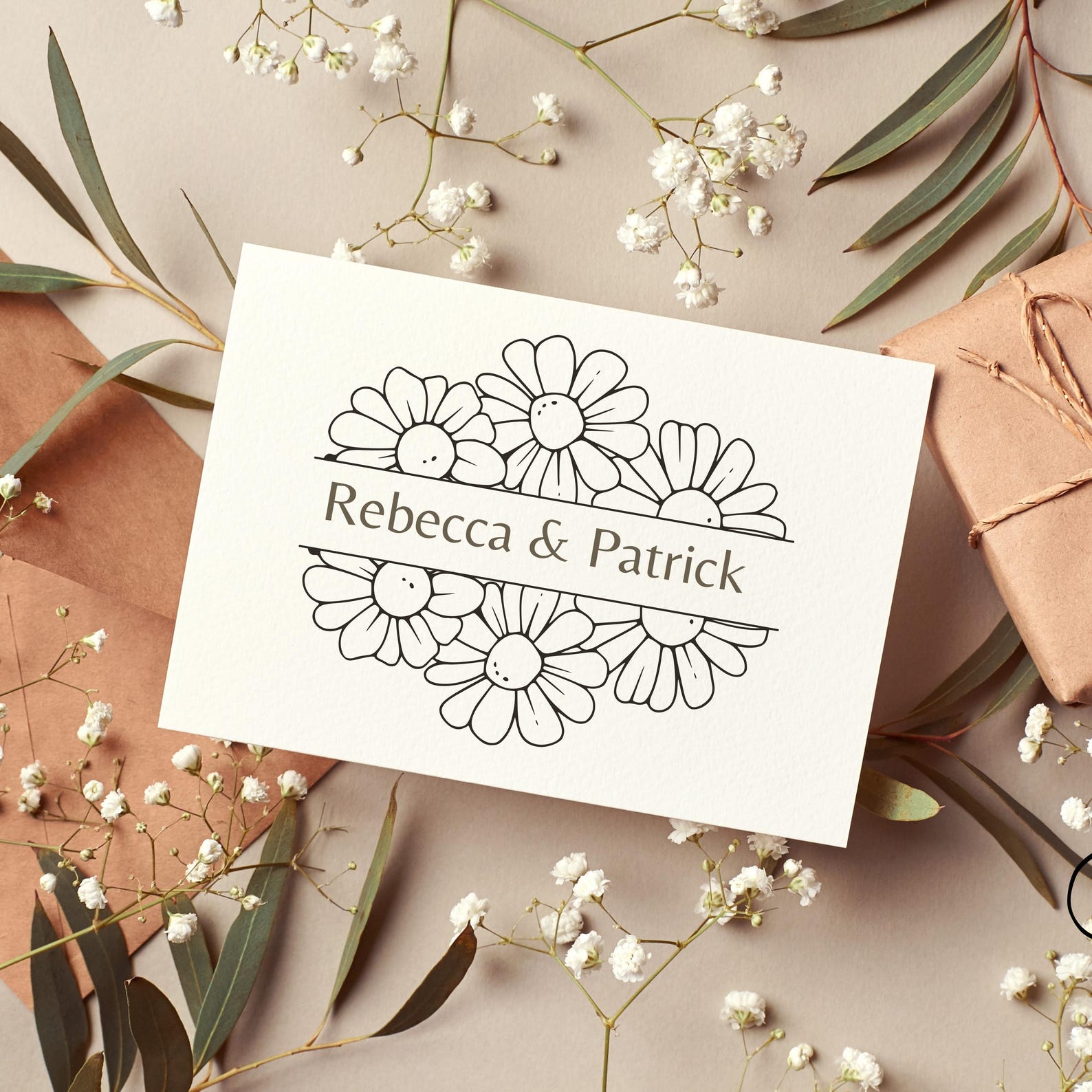 Split Floral Border Svg, Split Name Frame Png, Botanical Wreath Cricut ...