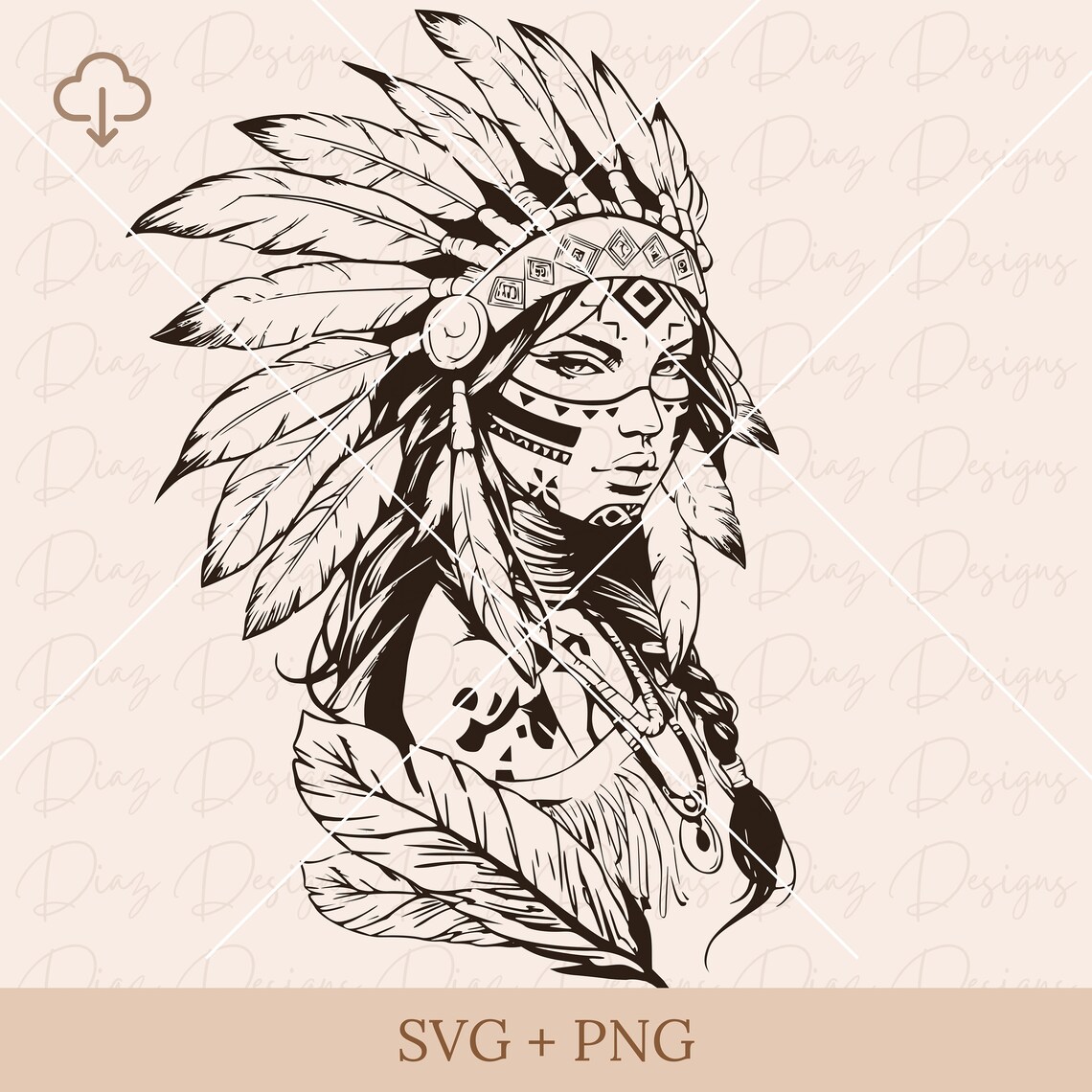 American Indian Svg, Native American Woman Svg, Native Indian Girl Svg ...