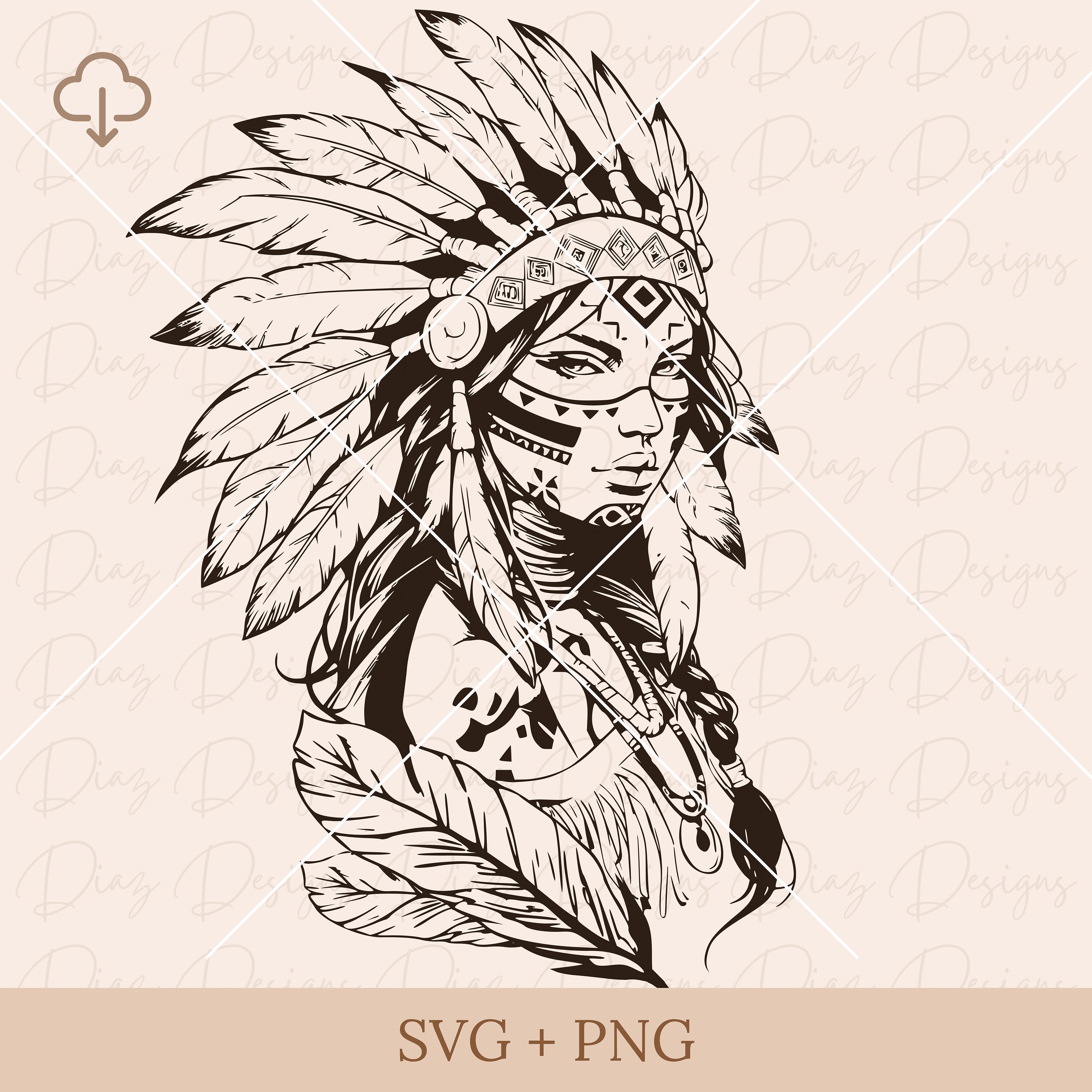 American Indian Svg, Native American Woman Svg, Native Indian Girl Svg ...