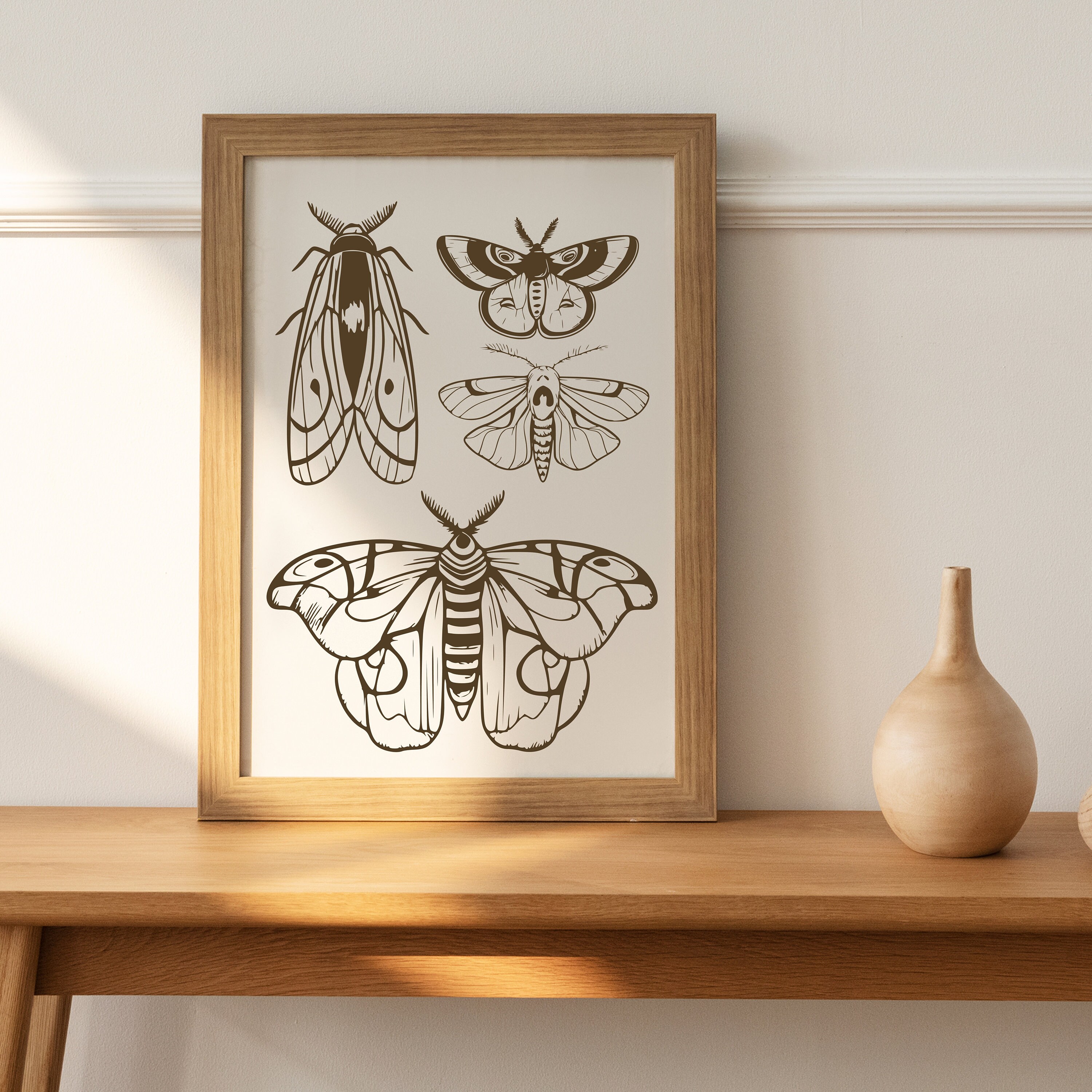 Moth Svg Bundle, Witchcraft Svg, Witch Moth Svg, Boho Moth Svg ...
