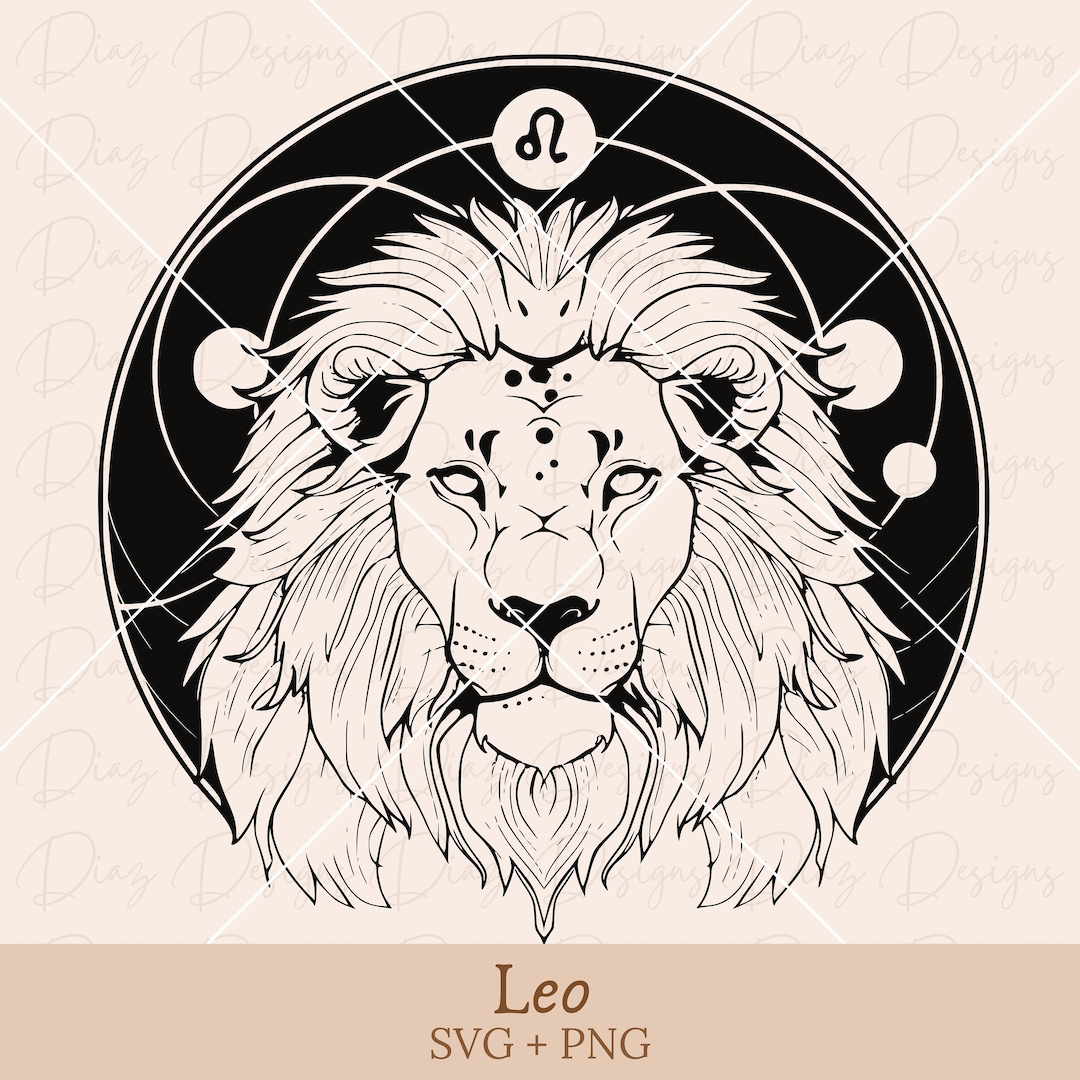 Leo Zodiac Symbol Svg, Leo Horoscope Sign Png, Astrology Sign Svg, Leo ...
