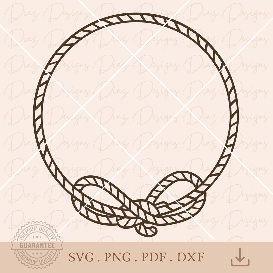 Cowgirl Lasso Circle Svg, Western Cowboy Rope Png, Country Wedding Svg ...