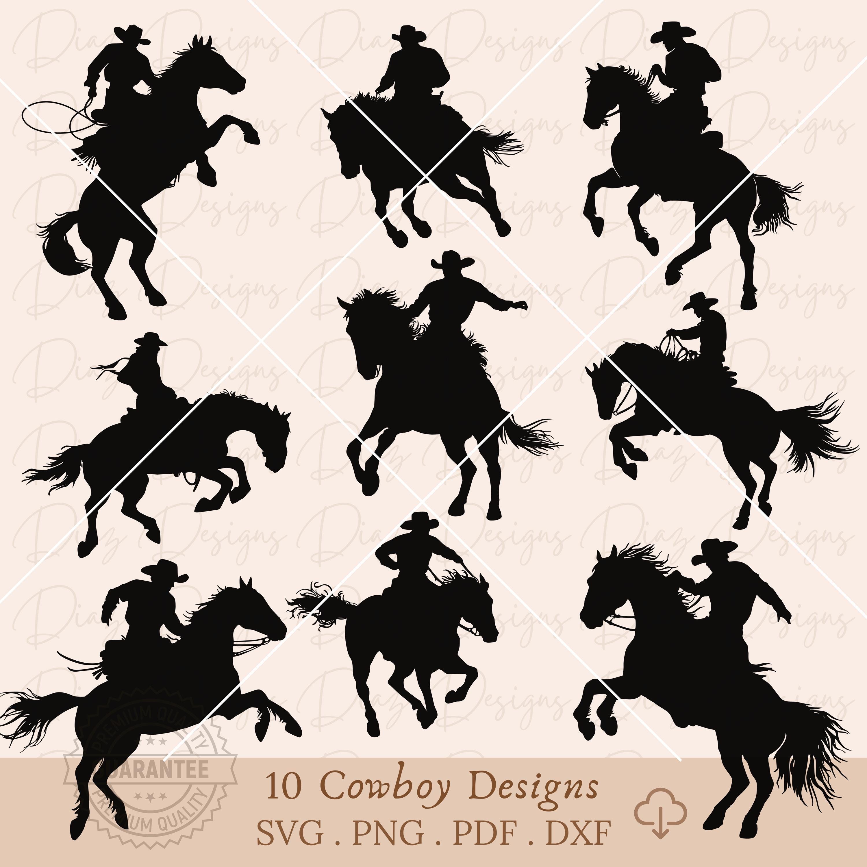 Cowboy Horse Silhouette Svg, Retro Cowboy Svg, Cowboy Rodeo Cricut ...