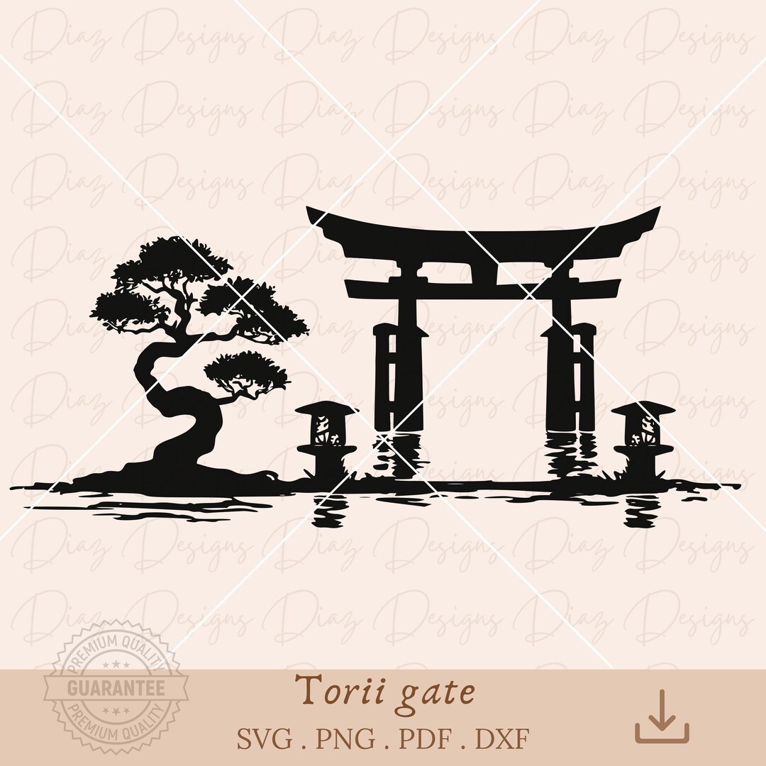 Traditional Japanese Torii Gate Svg, Japanese Torii Clipart, Asian ...