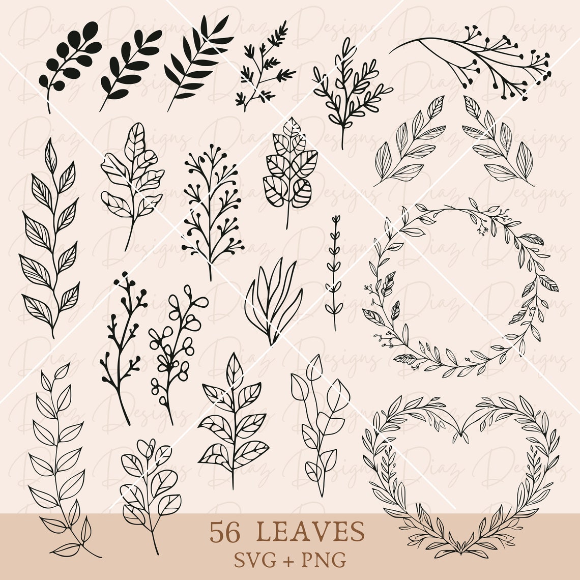 Leaves Svg, Branch Svg, Greenery Svg, Leaf Border Svg, Leaves Vector ...