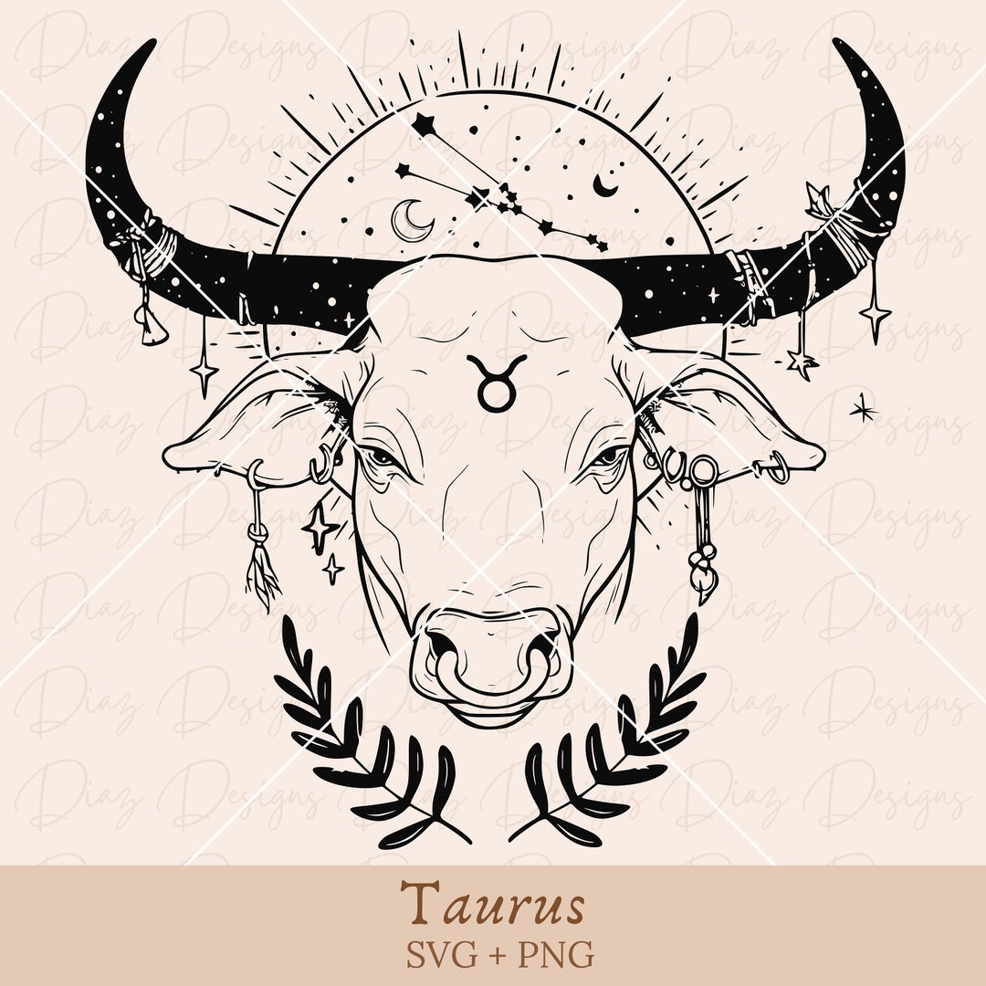 Taurus Zodiac Sign Svg, Taurus Symbol Svg, Taurus Zodiac Cut File ...