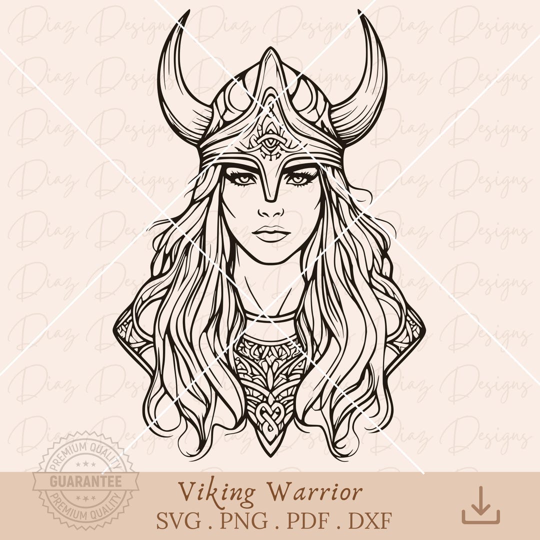 Viking Woman Warrior Svg, Valkyrie Svg, Valhalla Png, Viking Clipart ...