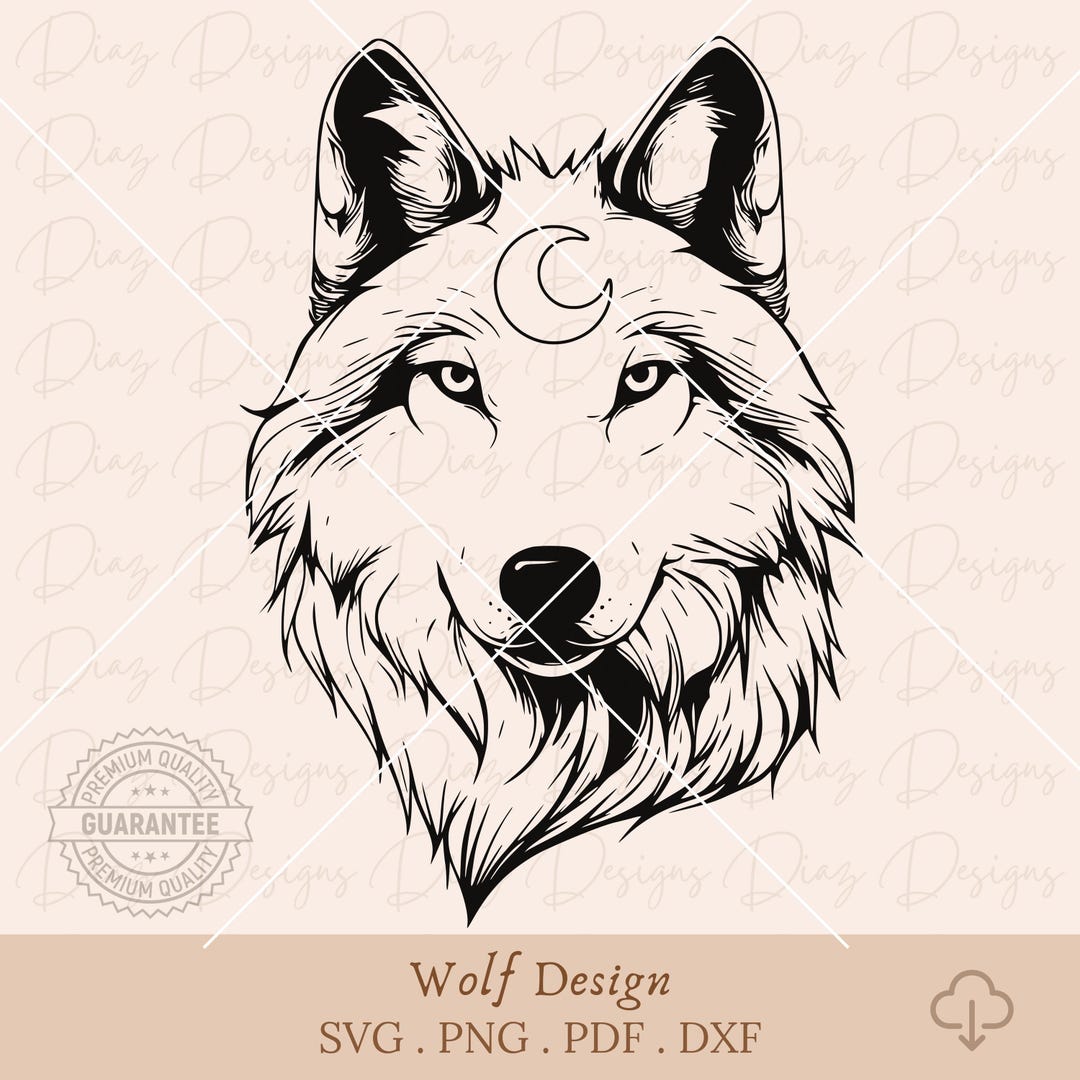 Wolf Head Svg, Wolf Moon Svg, Wolf Howling Clipart, Wolf Tattoo Png ...
