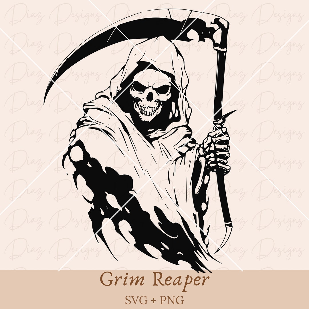 Grim Reaper Svg, Reaper Skeleton Svg, Reaper Death Svg, Reaper Skull ...