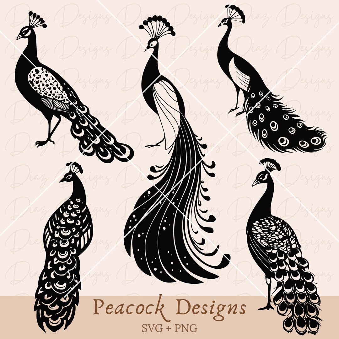 Peacock Svg, Peacock Clipart, Peacock Cut Files Cricut, Peacock Png ...