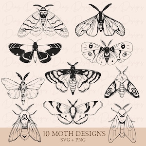 Moth Svg Bundle, Celestial Moth Svg, Mystical Moth Svg, Witch Moth Png ...
